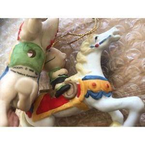 Peanuts | Holiday | 96s Peanuts Porcelain Carousel Horse Ornaments ...